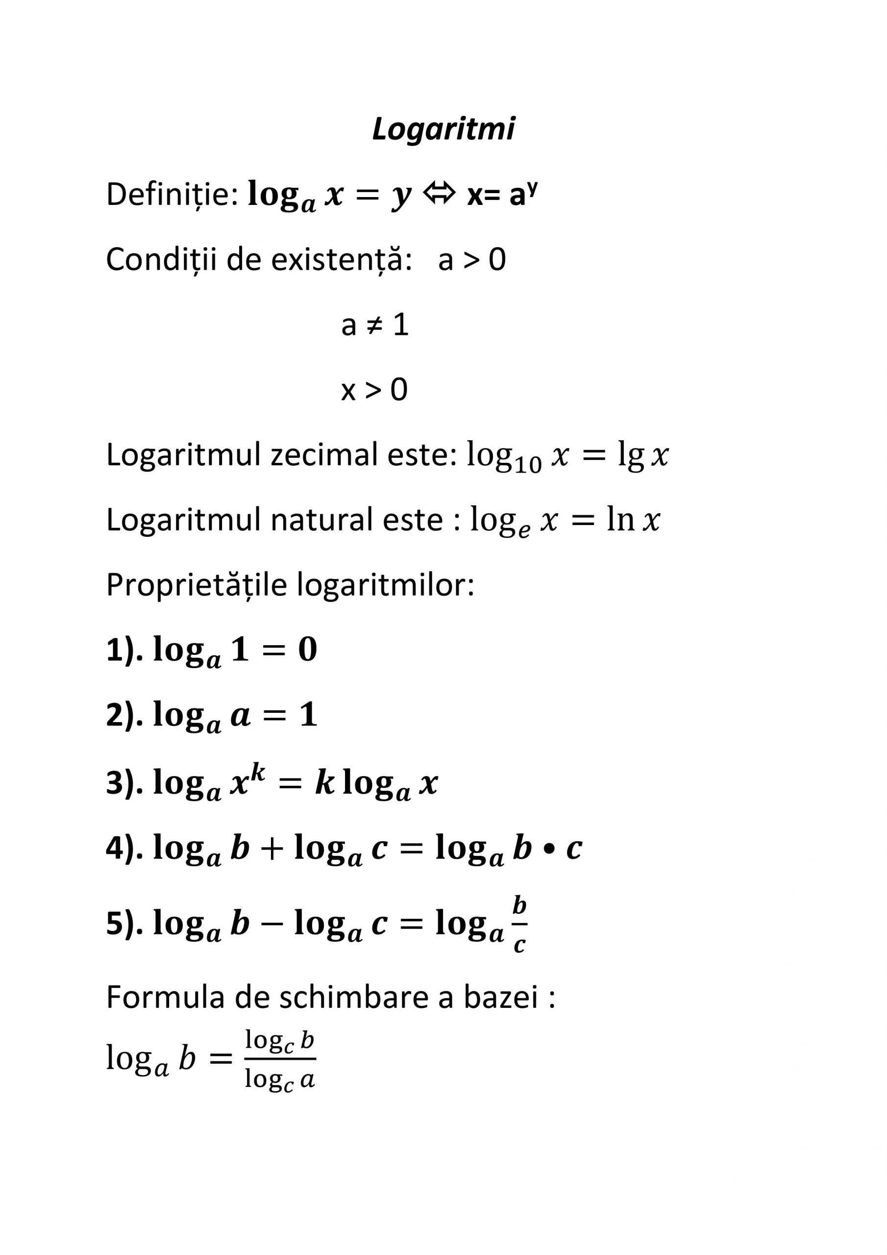 Teorie Liceu – Laboratorul De Mate