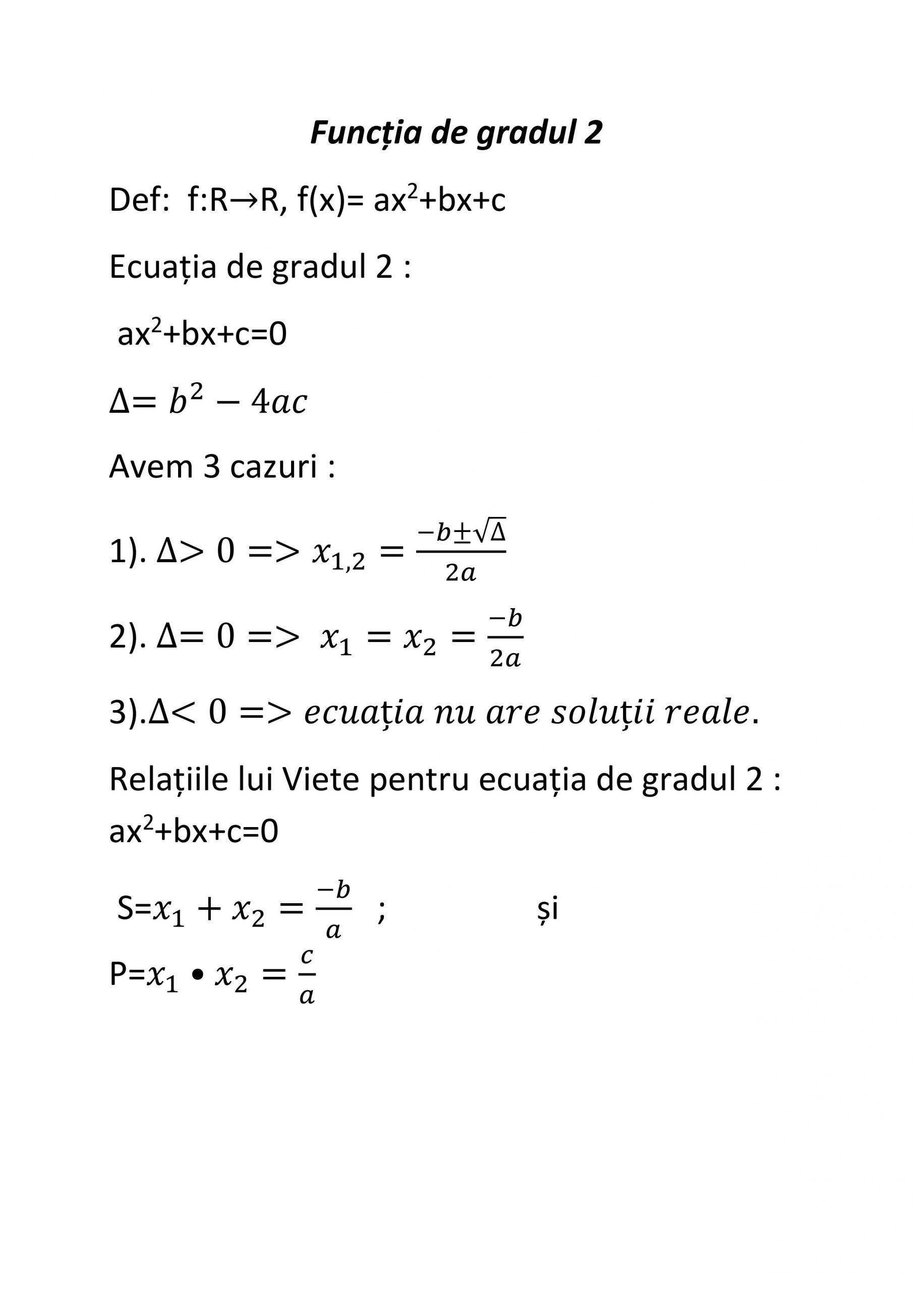 Teorie Liceu – Laboratorul De Mate